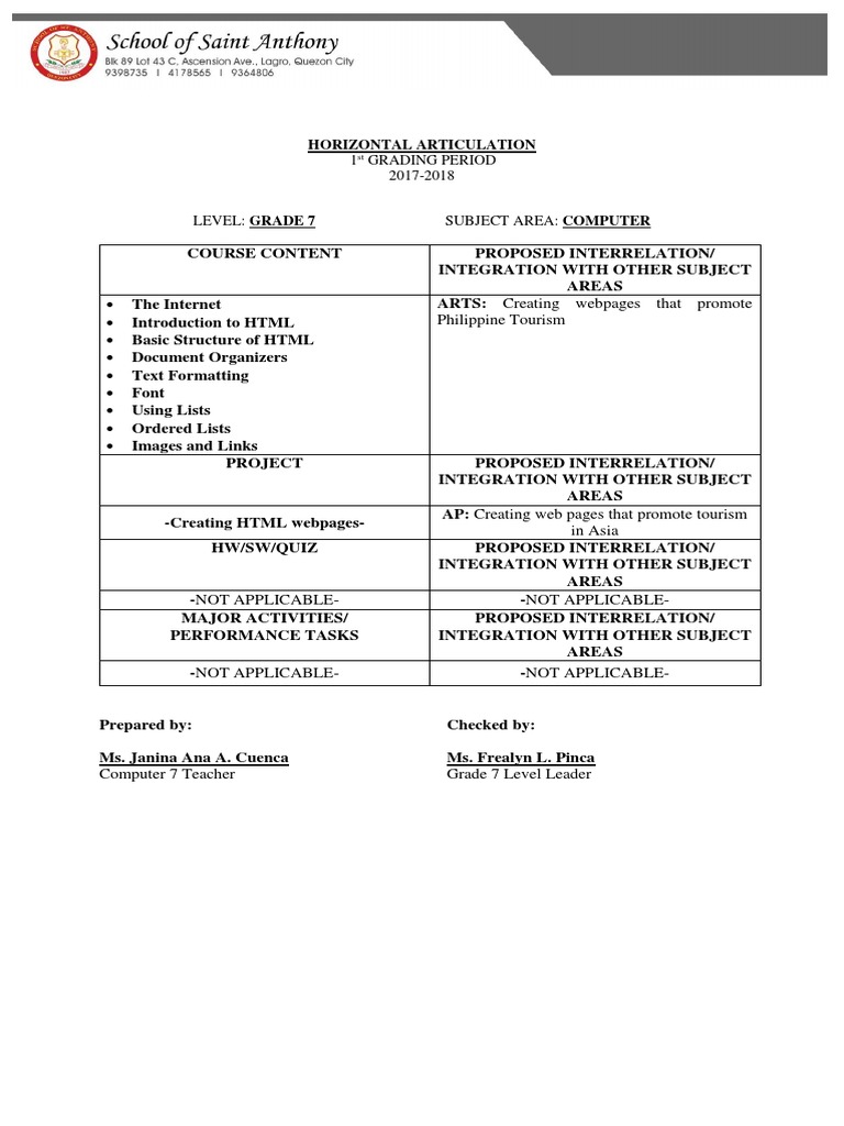 Comp7 - Horizontal Articulation - 1GP | PDF