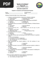 EmTech 12 Summative Test | PDF | World Wide Web | Internet & Web