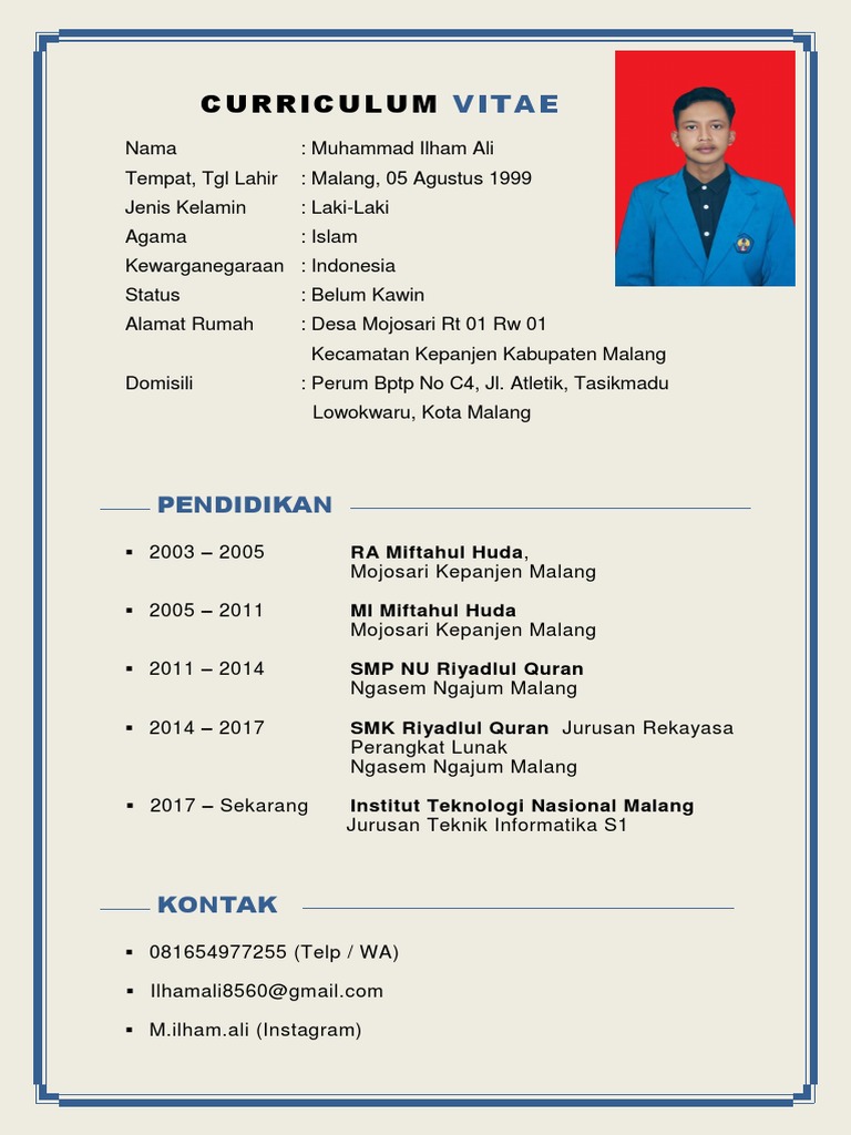 Template CV Sederhana | PDF