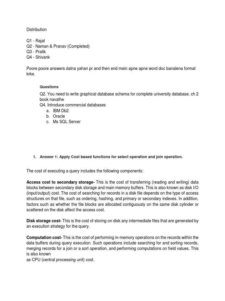 ADBMS Assignment | PDF