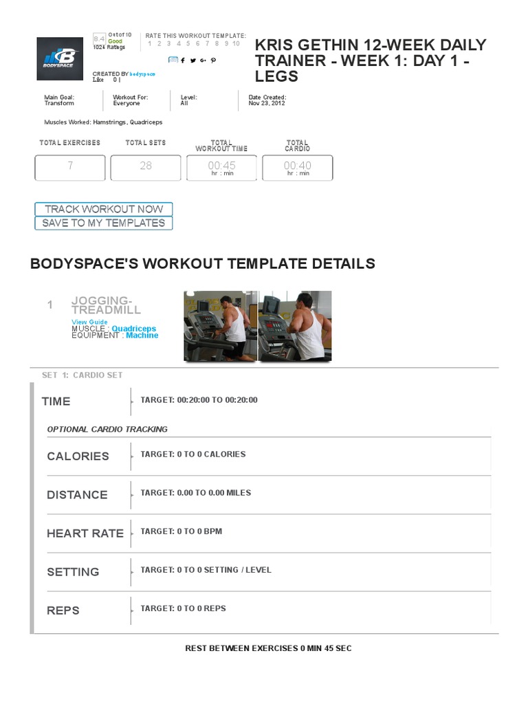 Kris Gethin 12-Week - Total - Workout PDF | PDF