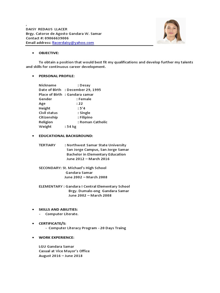 Resume Daisy | PDF | Wellness