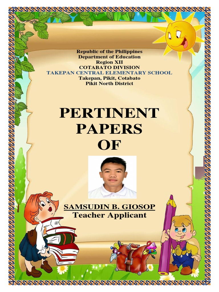 A Teacher's Journey: Samsudin B. Giosop's Application for Employment at ...