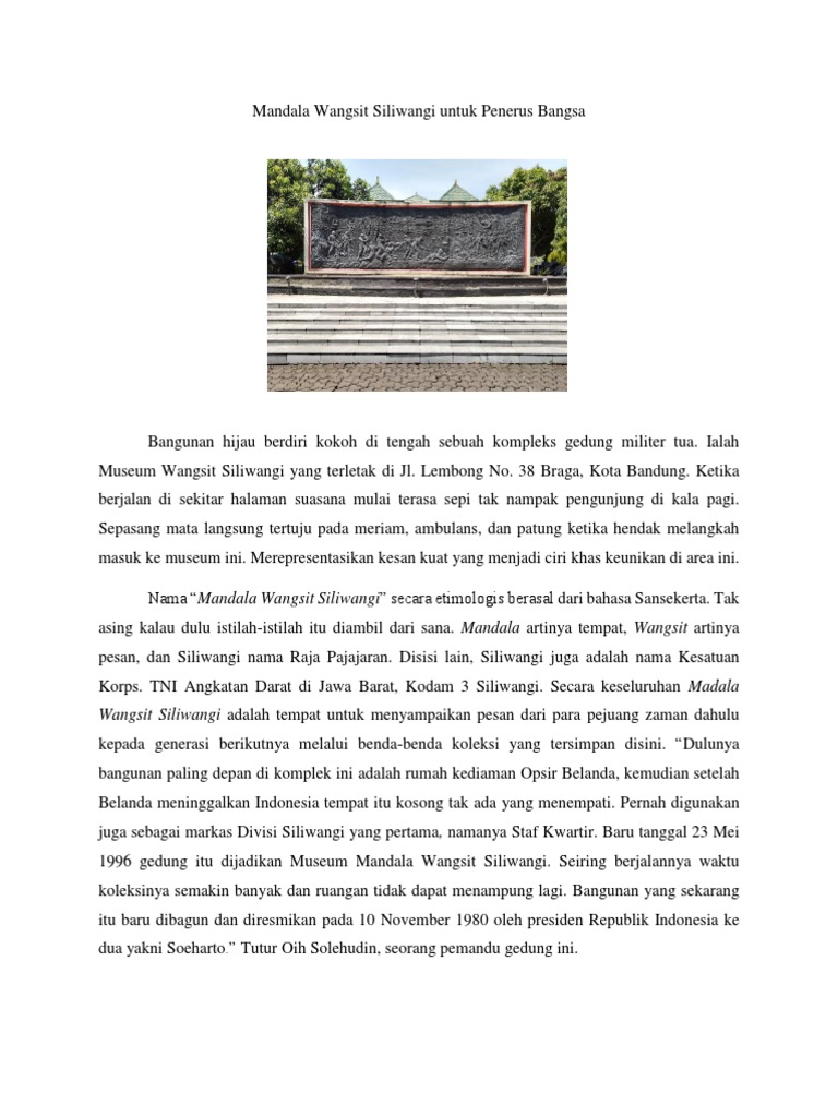 Feature Museum Mandala Wangsit Siliwangi 2 | PDF