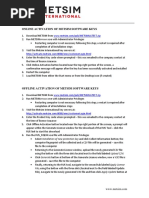 General Steps To Install Metsim With A Software Key | PDF | Online And ...