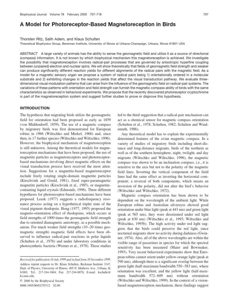 Thorsten Ritz, Salih Adem, Klaus Schulten - A Model For Photoreceptor ...