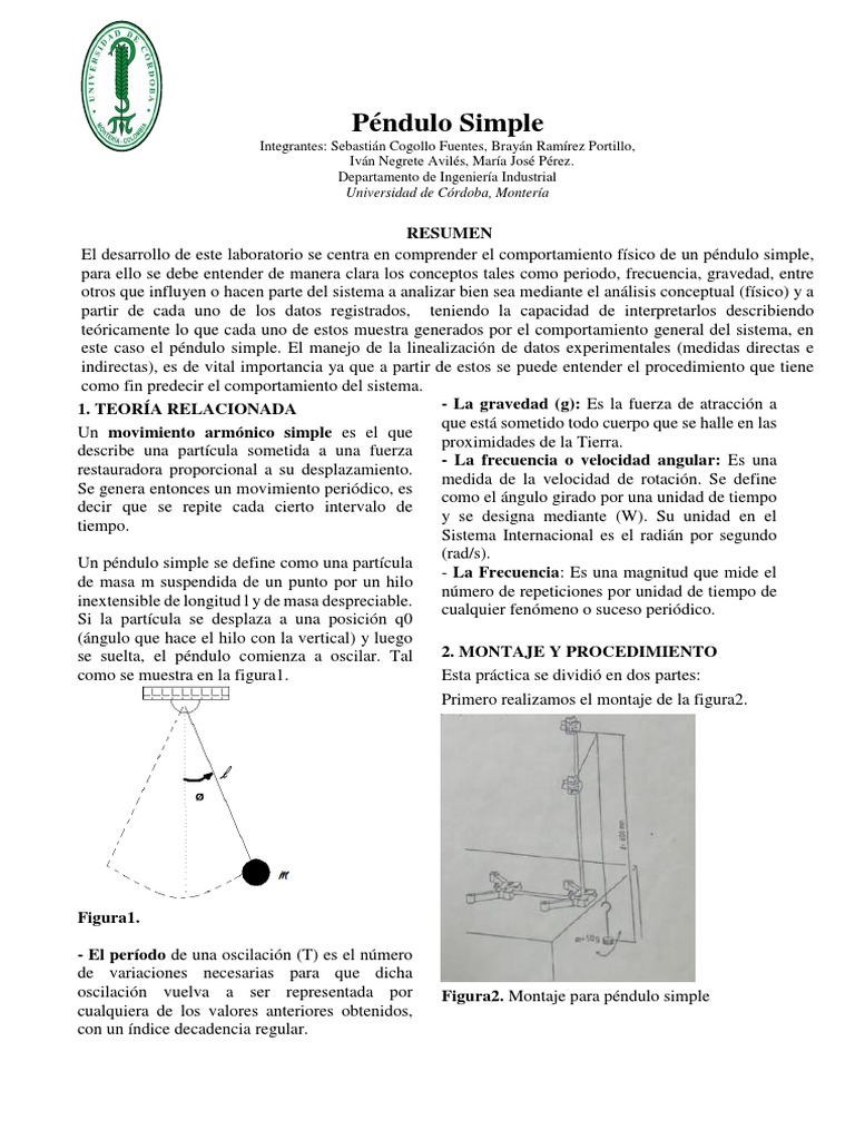 Péndulo Simple | PDF