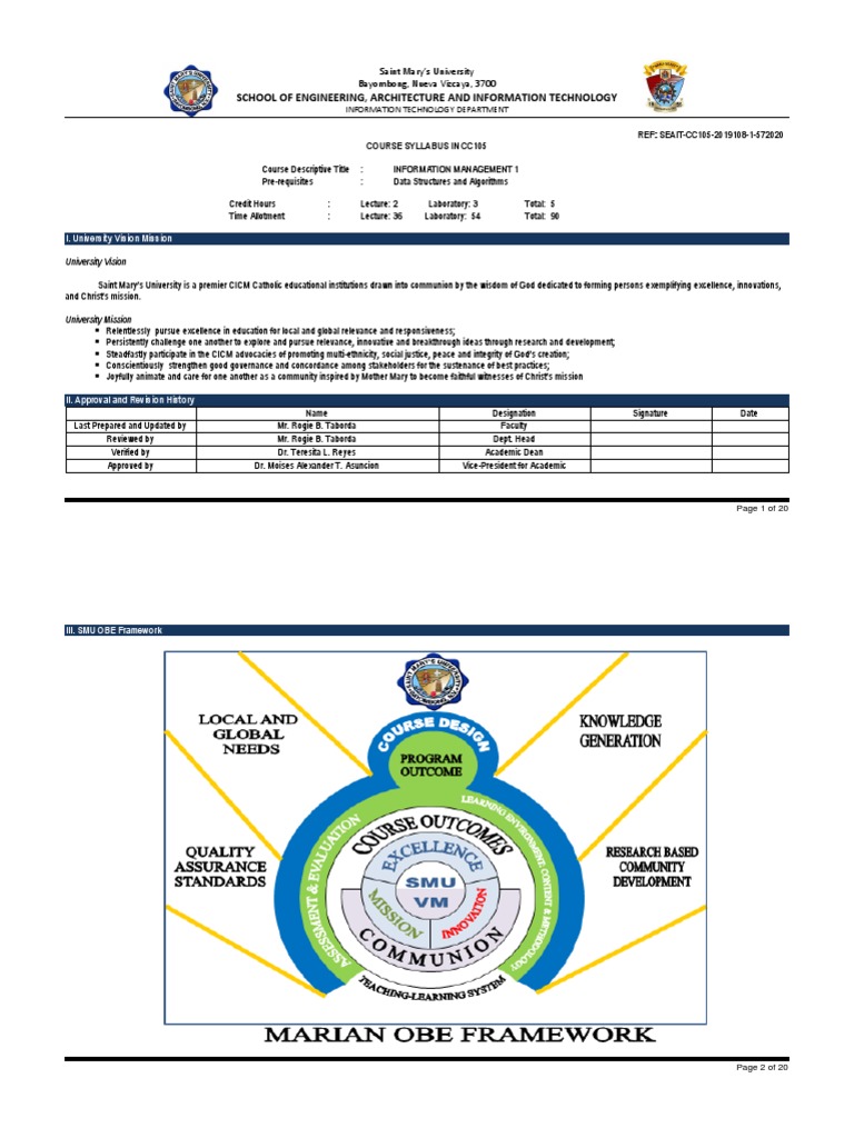 OBE CC105 Information Management 1 | PDF | Computers