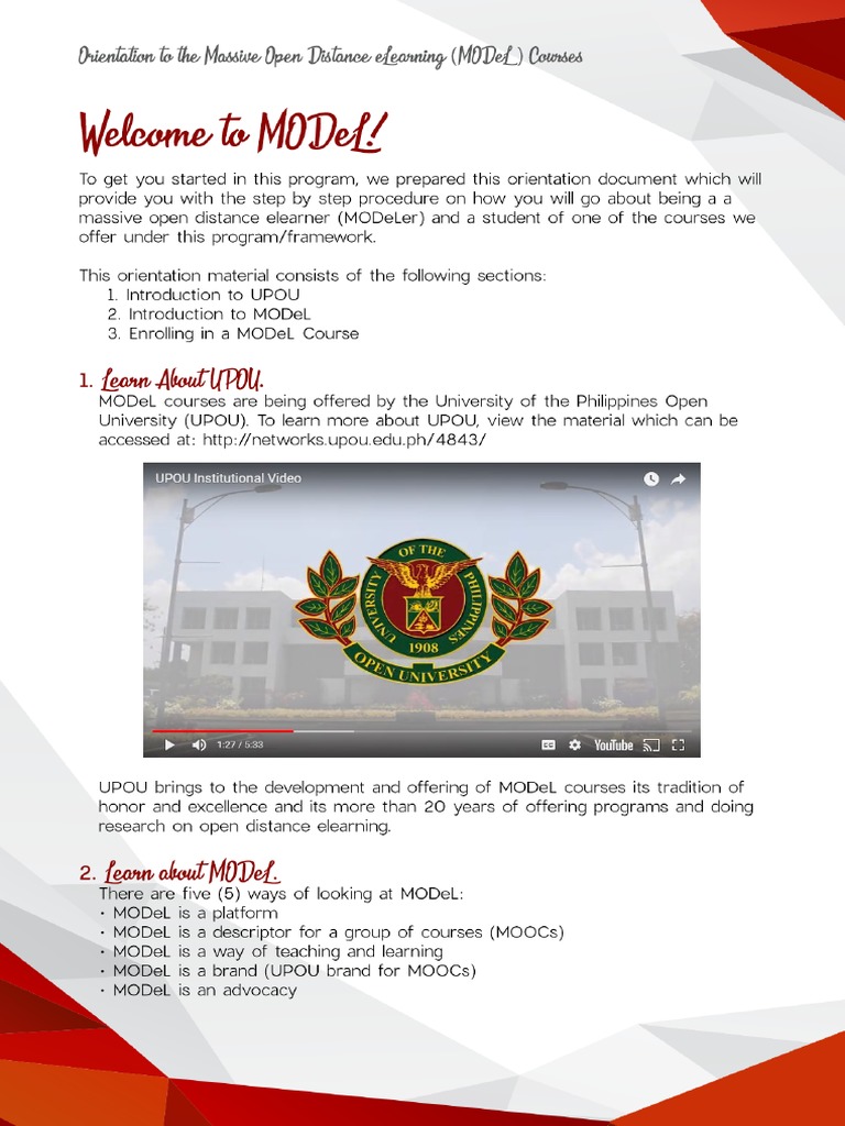 Orientation Material For MOOCs | PDF