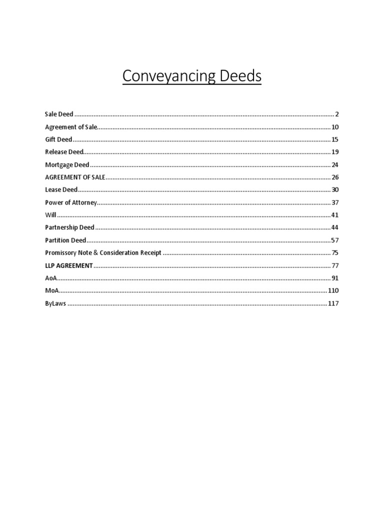 Conveyancing Deeds | PDF