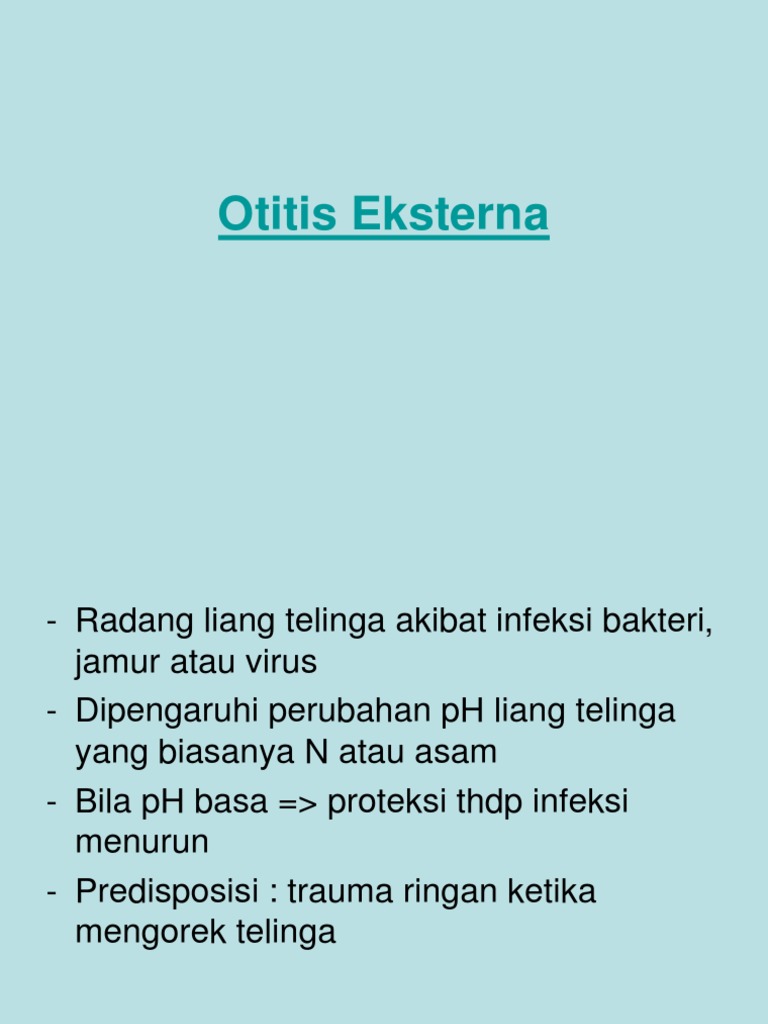 Otitis Eksterna | PDF