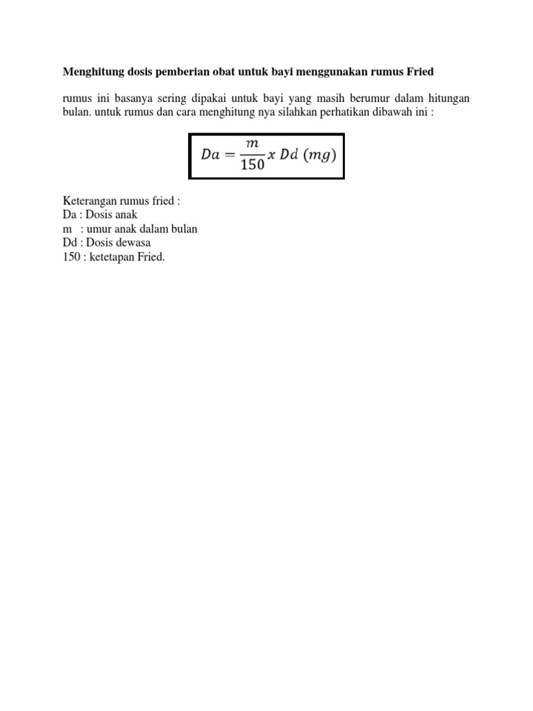 Rumus Fried | PDF