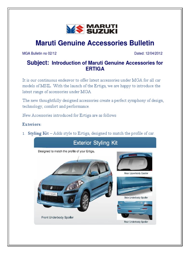 Ertiga genuine accessories store