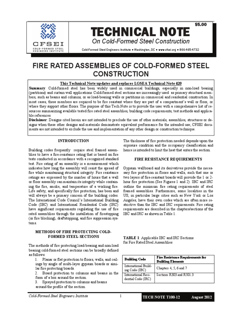 LGS Fire Rating PDF | PDF | Computers | Technology & Engineering