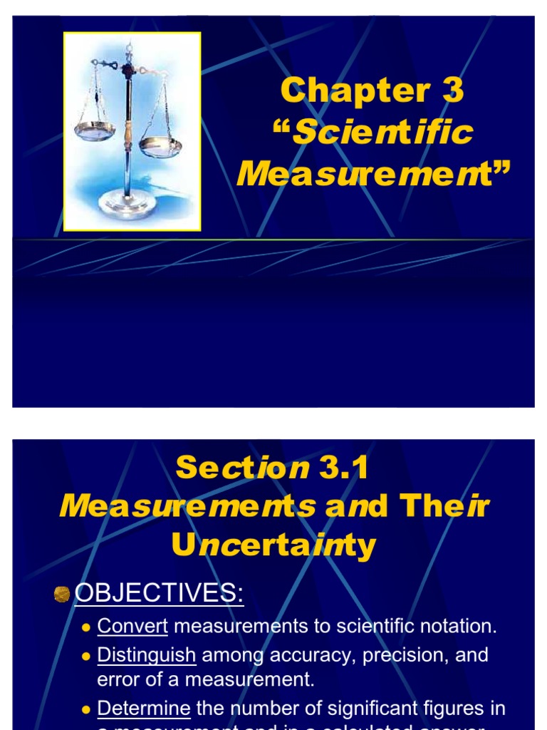 Chapter 3 Scientific Measurement | PDF | Significant Figures | Accuracy ...