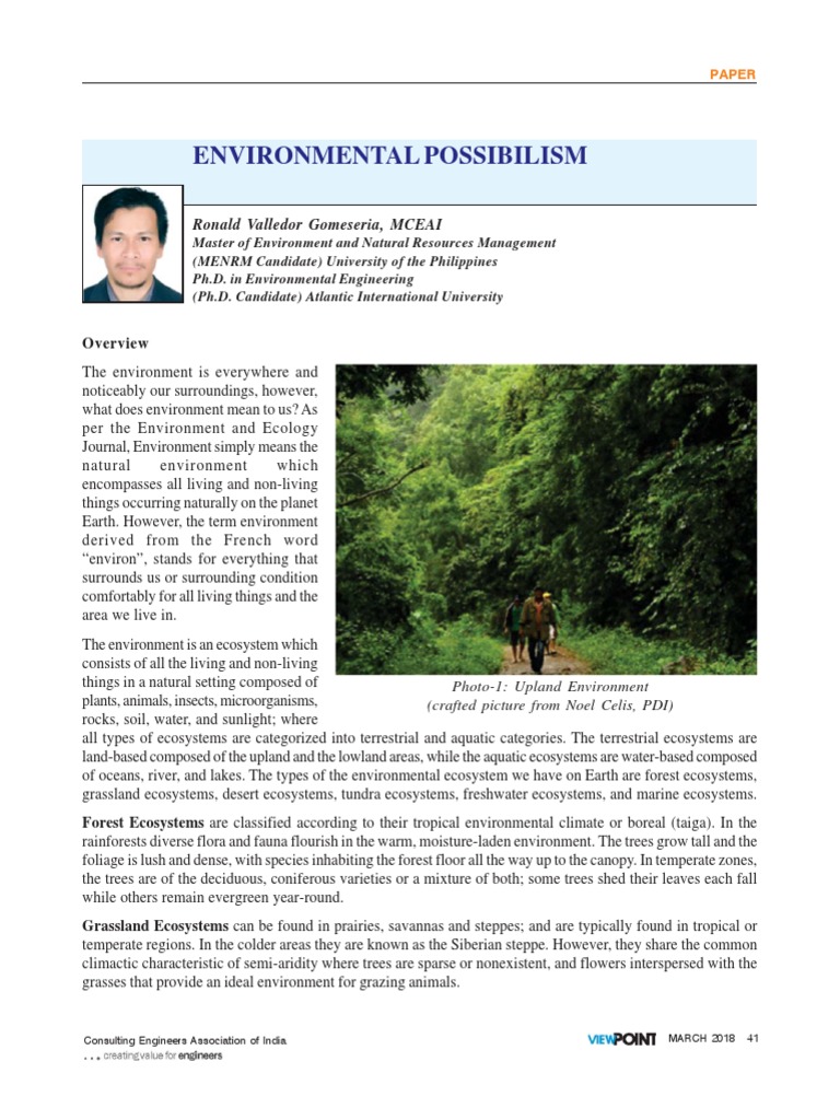 Understanding Environmental Possibilism | PDF | Natural Environment ...