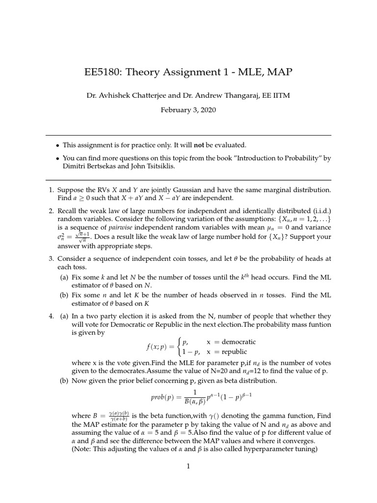 Theory Assignment 1 | PDF