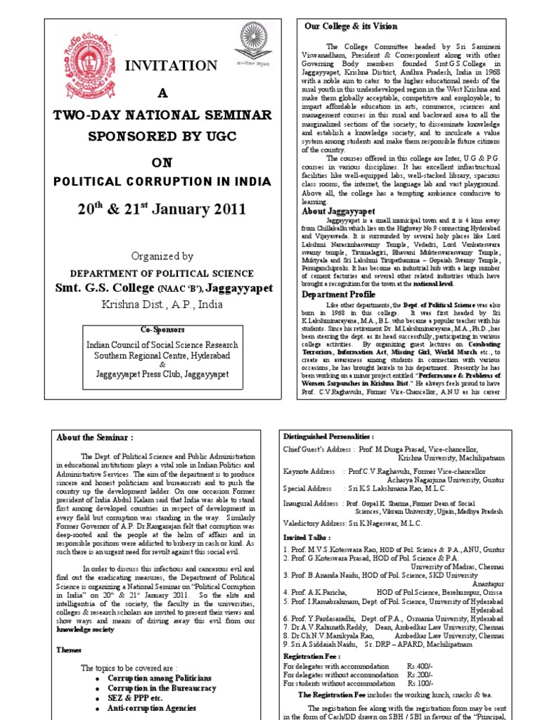 Political Science National Seminar | PDF