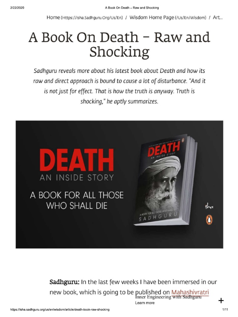 A Book On Death - Raw and Shocking | PDF