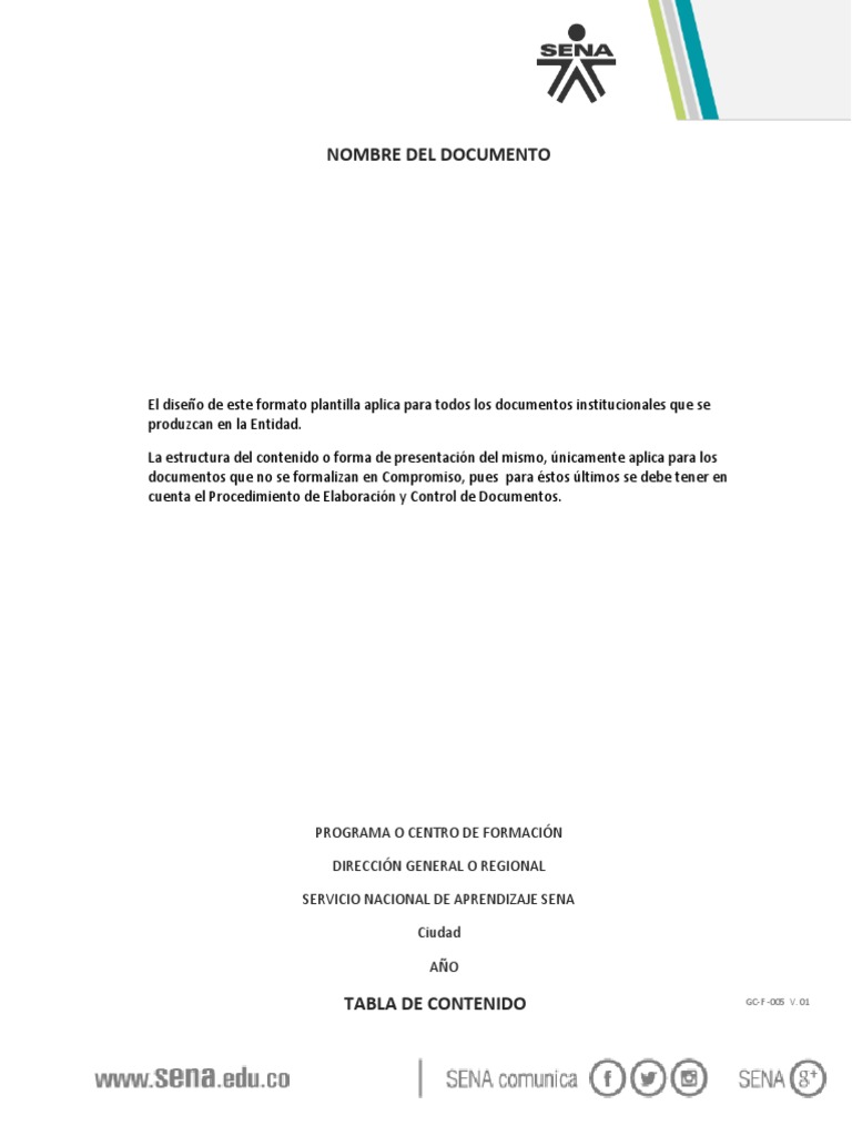 SENA - Plantilla Word | PDF