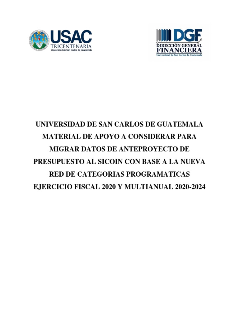Material de Apoyo Estructura Programatica Usac | PDF