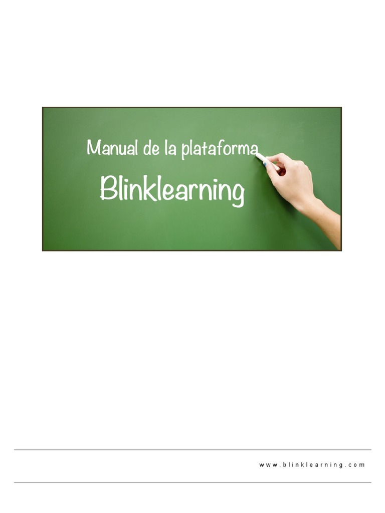 Manual de La Plataforma Blinklearning PDF | PDF