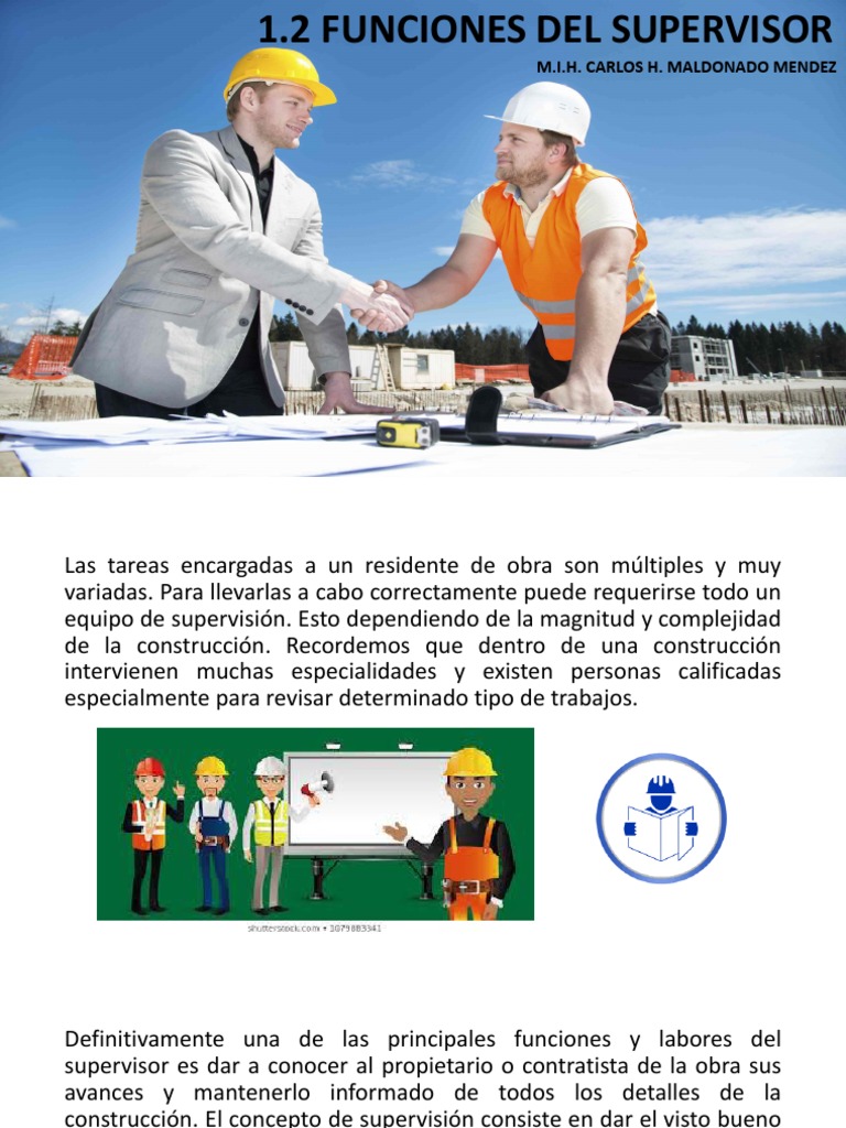 Funciones y responsabilidades clave del supervisor de obra | PDF