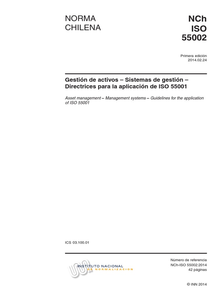 NCH ISO55002 2014 | PDF