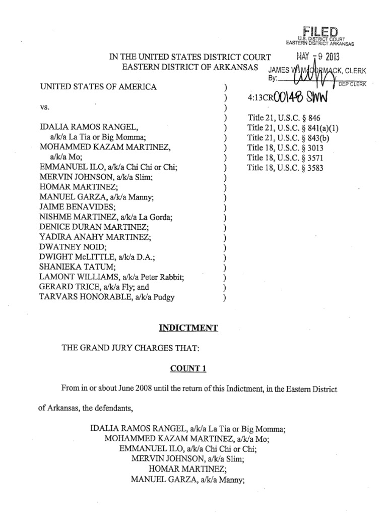 Idalia Ramos Rangel - 2013 Indictment | PDF