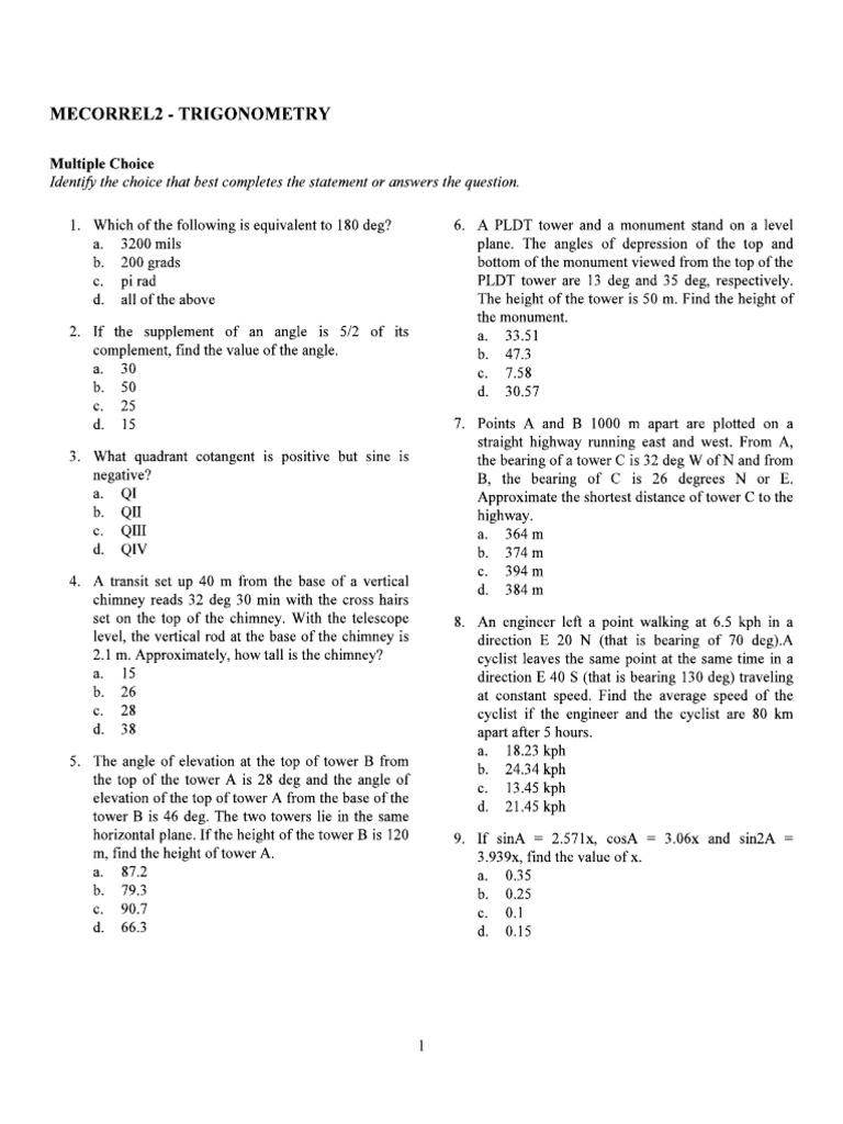 2 - Trigonometry PDF | PDF