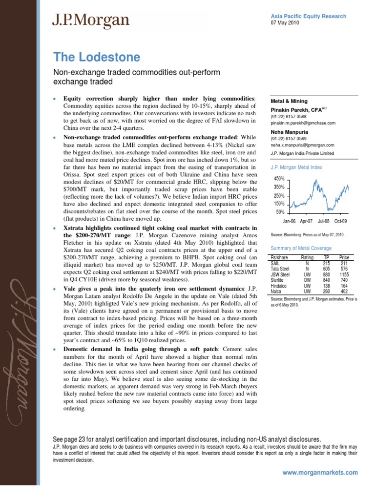 JPMorgan Metals | PDF | Iron Ore | Rolling (Metalworking)