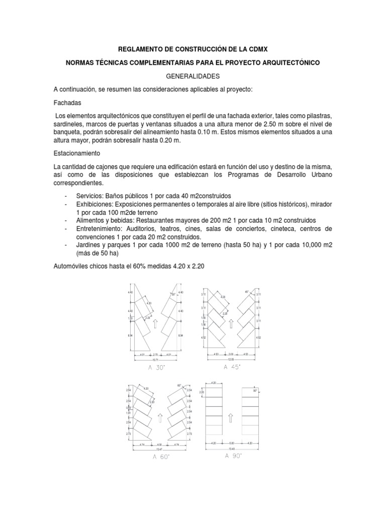 REGLAMENTO DE CONSTRUCCIÓN DE LA CDMX Resumen | PDF