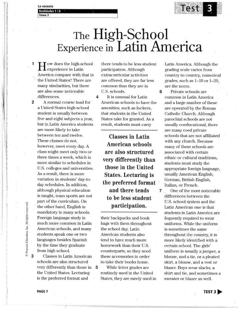 The High School Experience in Latin America | PDF