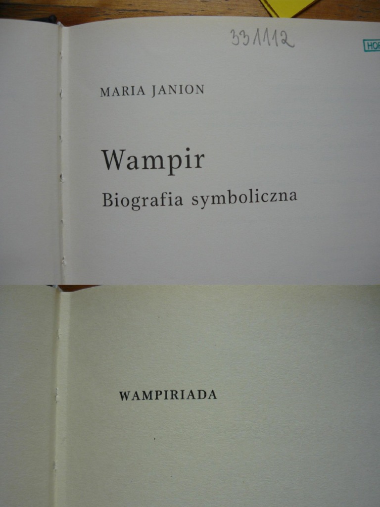 Maria Janion - Wampir - Biografia Symboliczna (2002) PDF | PDF
