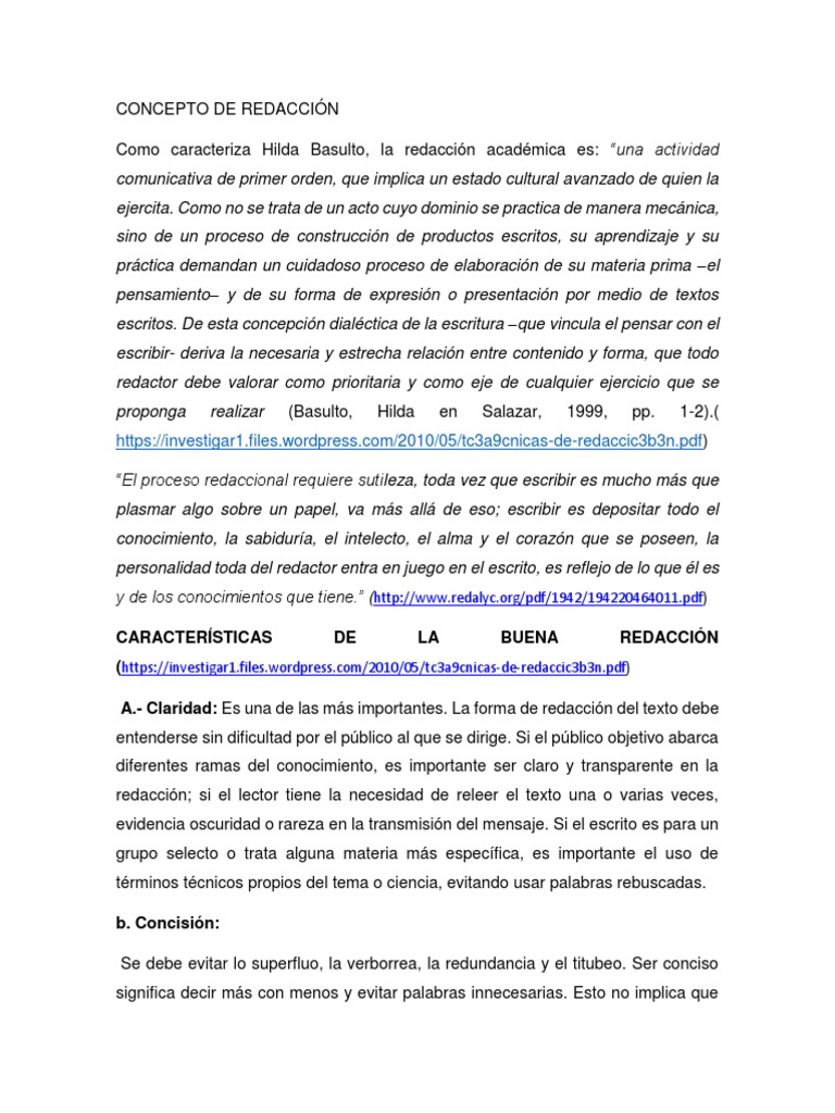 Concepto de Redacción | PDF
