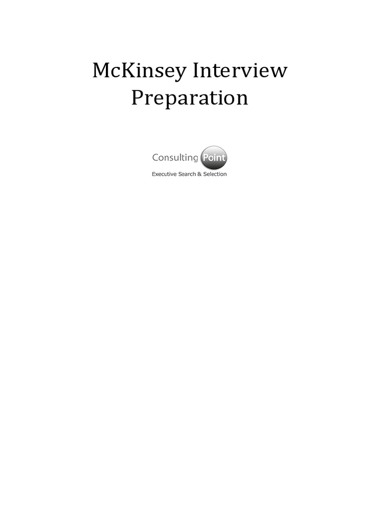 McKinsey Interview Preparation | PDF