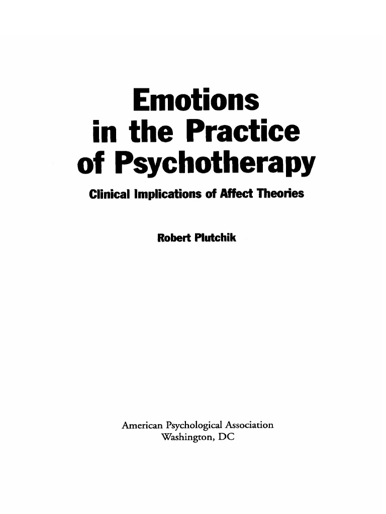 (Robert Plutchik) Emotions in The Practice of Psychotherapy PDF | PDF ...