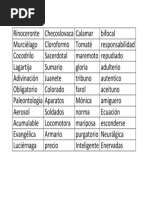 Palabras en español con "sc" | PDF