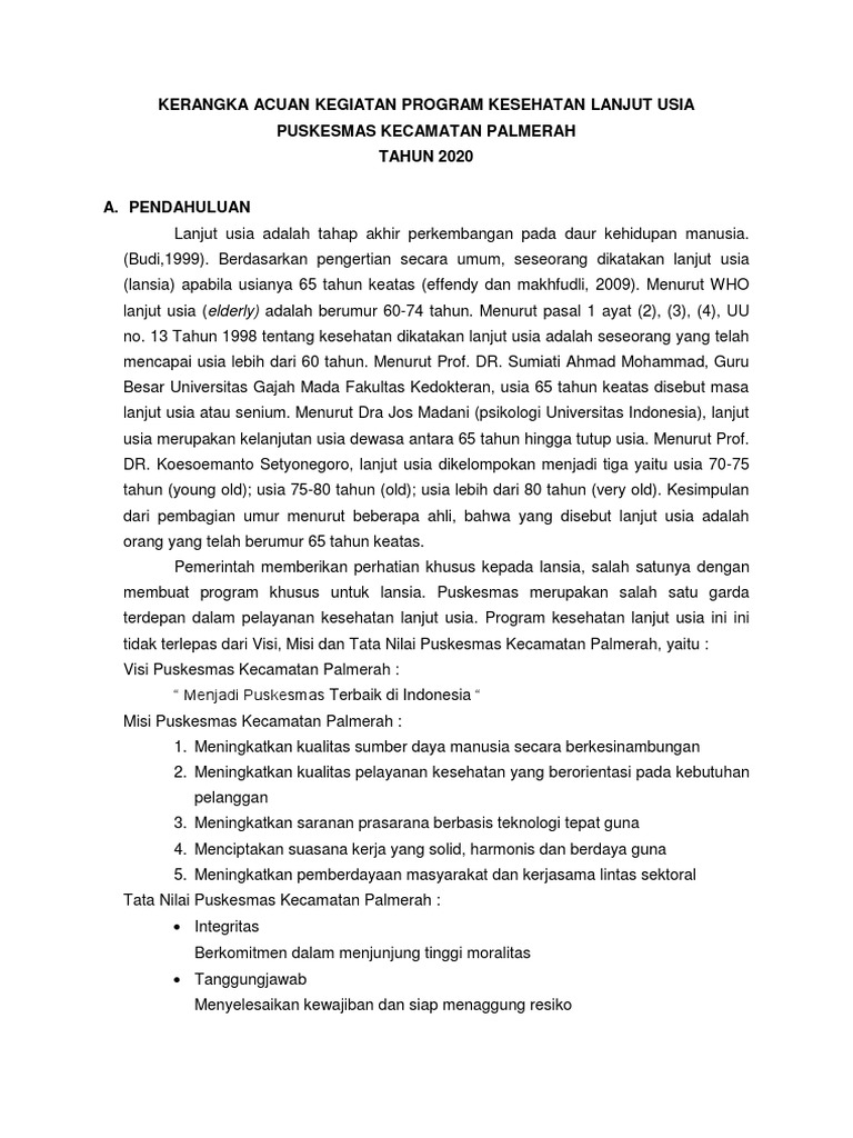 Kak Lansia 2020 | PDF