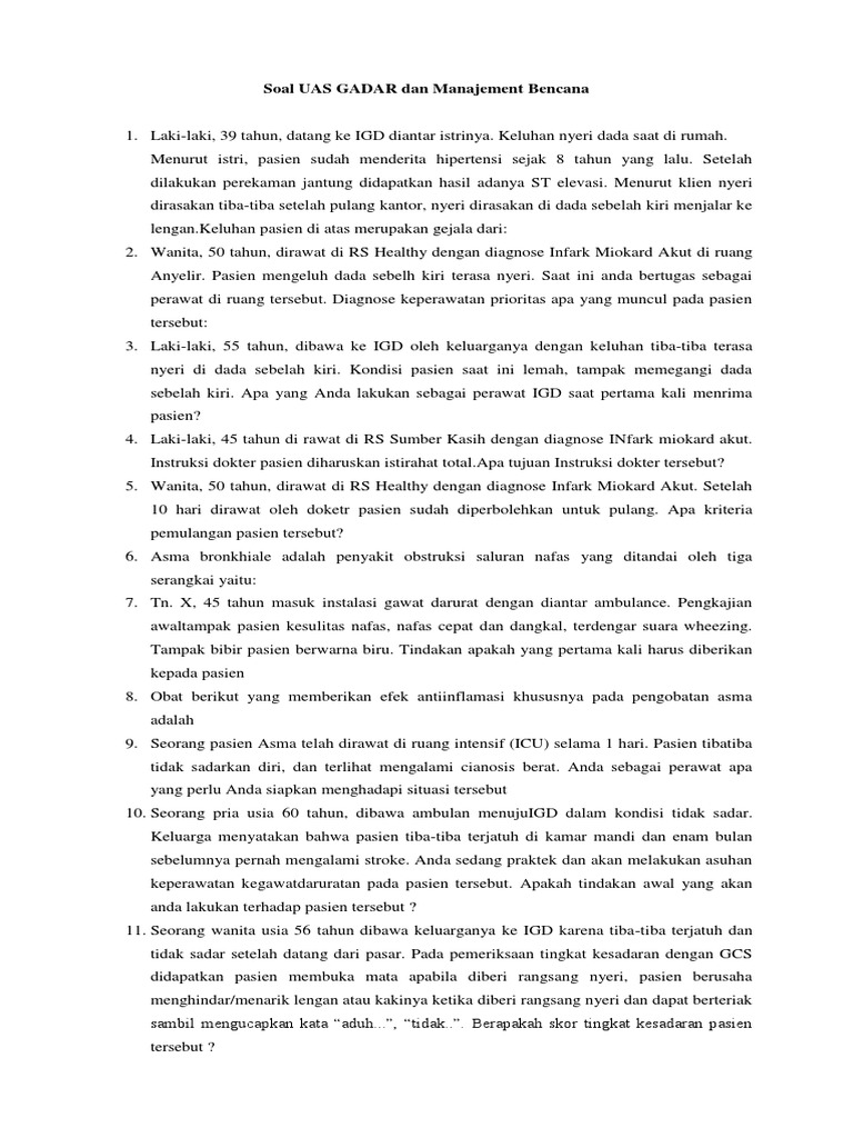 Soal Uas GADAR Kisi2 | PDF