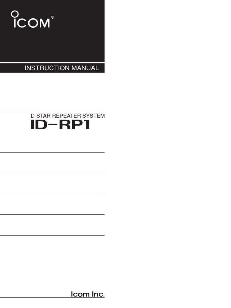 ID RP1 Manual | PDF