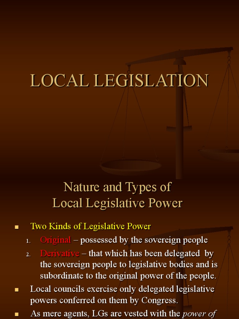 Local Legislation | PDF