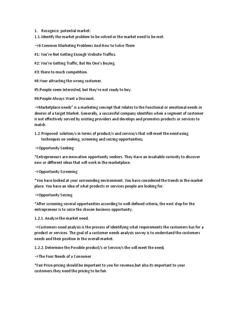 Identifying and Meeting Market Needs | PDF | Brand | Forecasting