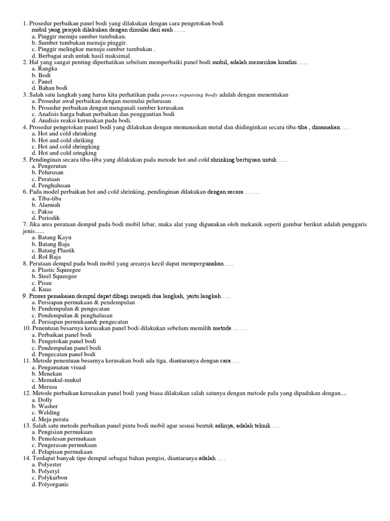 Soal Materi Tbo | PDF