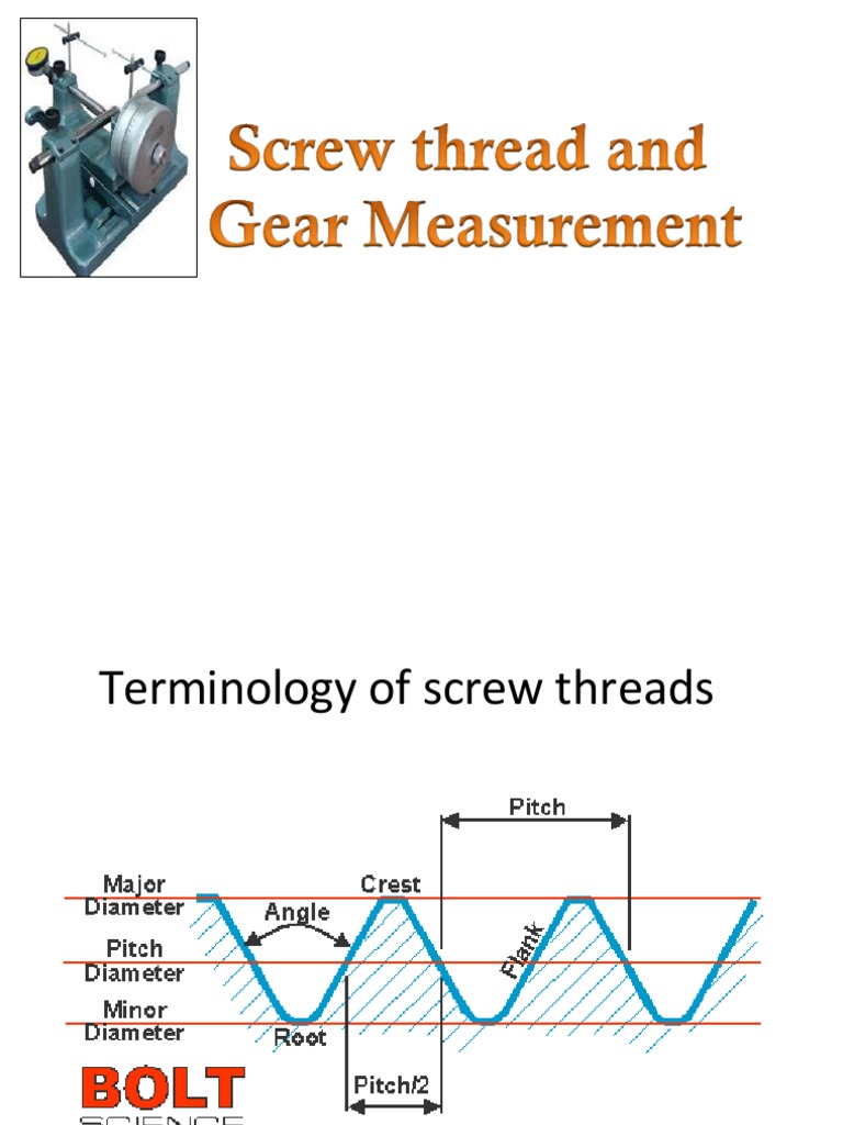 Screw Thread Measurements | PDF | Gear | Screw