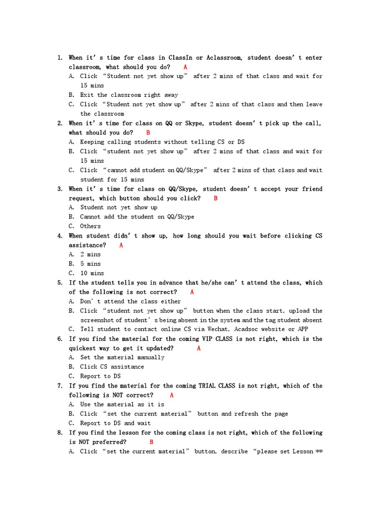 Questions For CS Assistance | PDF | Classroom | Computing And ...