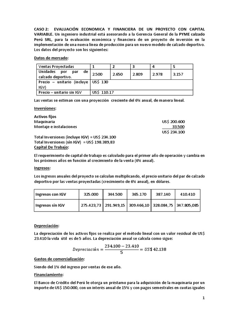Ejercicio Igv Libro Ingeco | PDF | Capital de trabajo | Valor presente neto