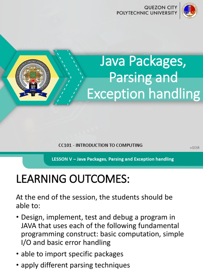 CC102 Lesson 5 Bsit - PPT Java Packagesinput and Exception | PDF | Class (Computer Programming ...