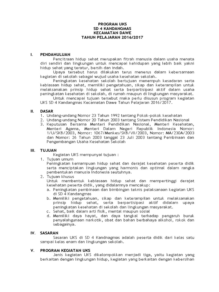 Program Uks SD | PDF