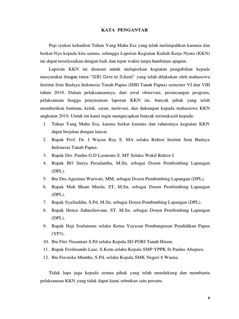 KATA PENGANTAR - Docx Laporan KKN | PDF | Ilmu Sosial